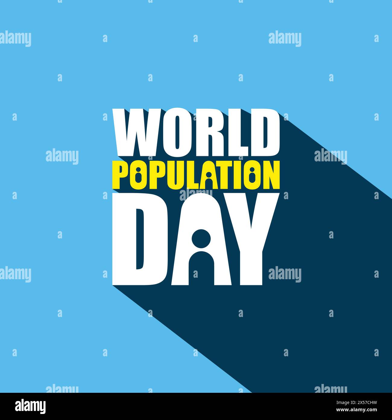 Word Population Day social media template design with creative ...
