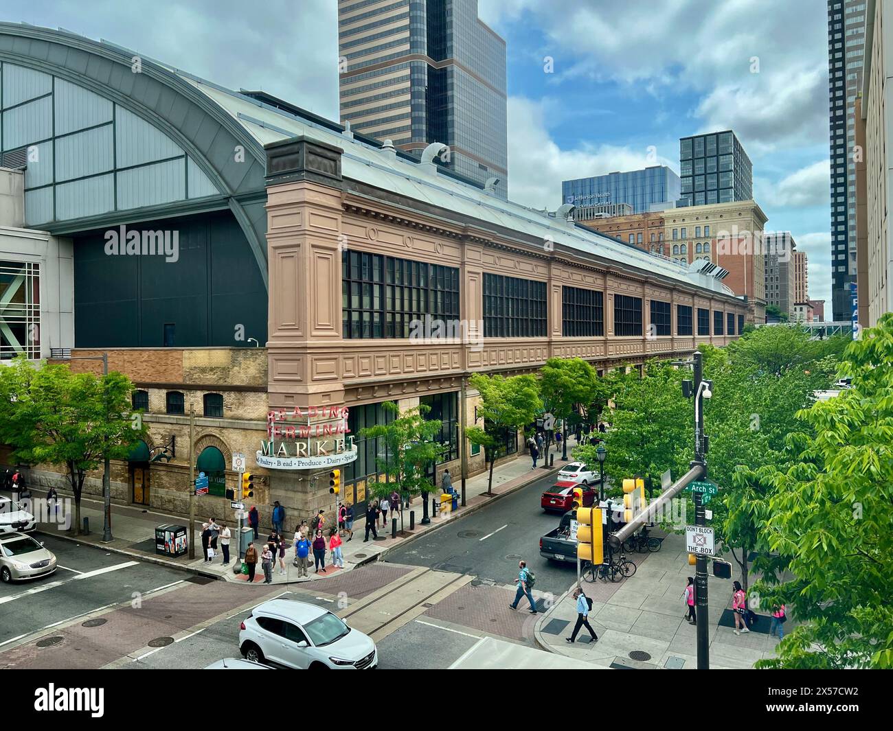 Reading Terminal Market at 12th and Arch Streets in Philadelphia Stock ...
