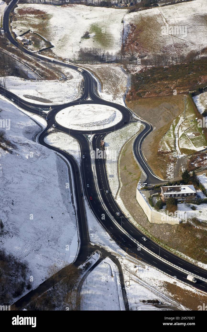 N1 highway roundabout at Gaintxurizketa, Irun. Guipuzcoa, Basque ...