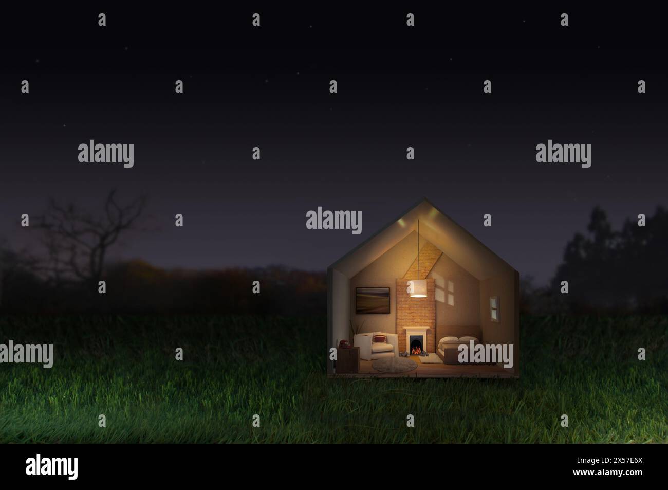 Night time on estate hi-res stock photography and images - Alamy