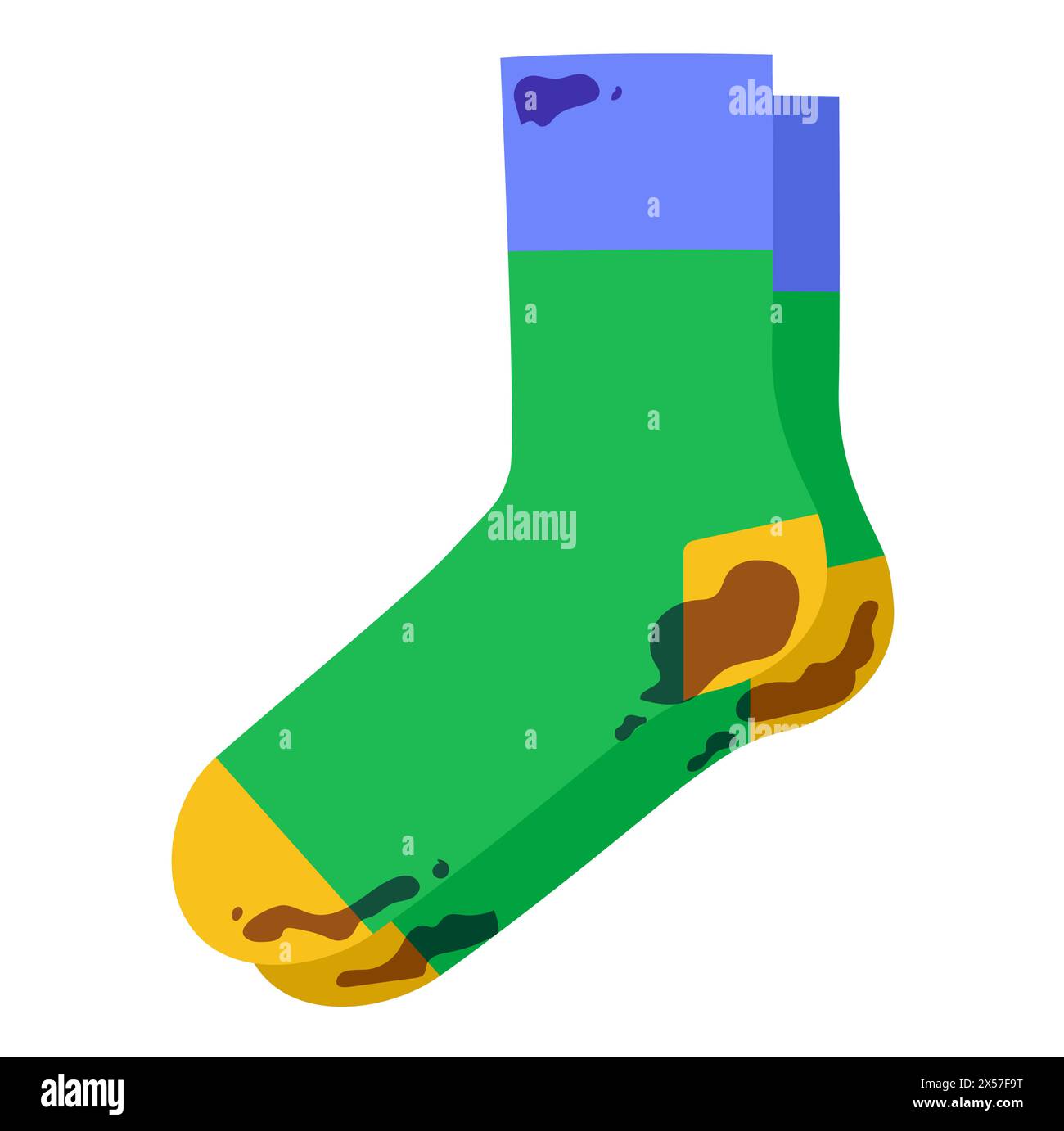 Set of dirty colourful sock, Household hosiery high ankle length ...