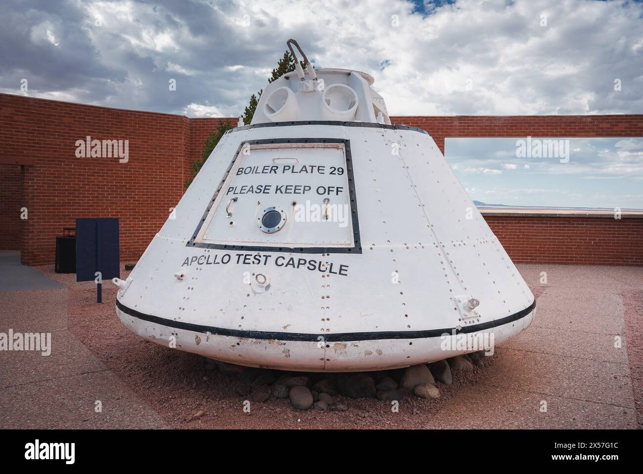 Apollo Test Capsule Boiler Plate 29 Displayed Outdoors in Arizona Stock ...
