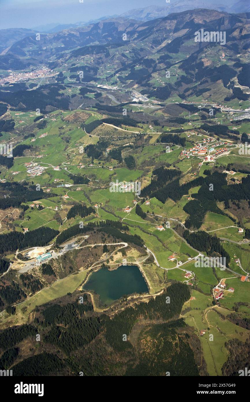 Minas de Troya reservoir, Valle del Goierri, Gabiria, Gipuzkoa, Basque ...