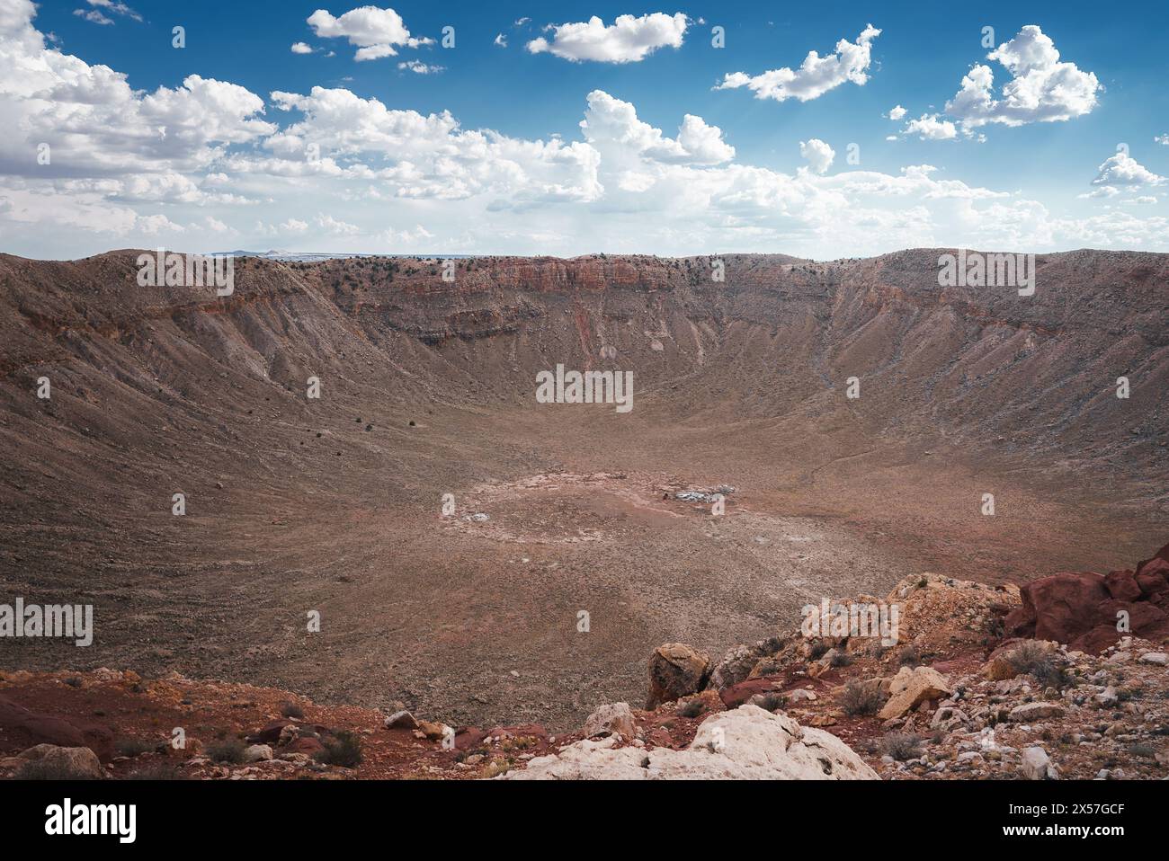 Meteor Crater, Barringer Crater, Arizona Desert Landscape Stock Photo ...