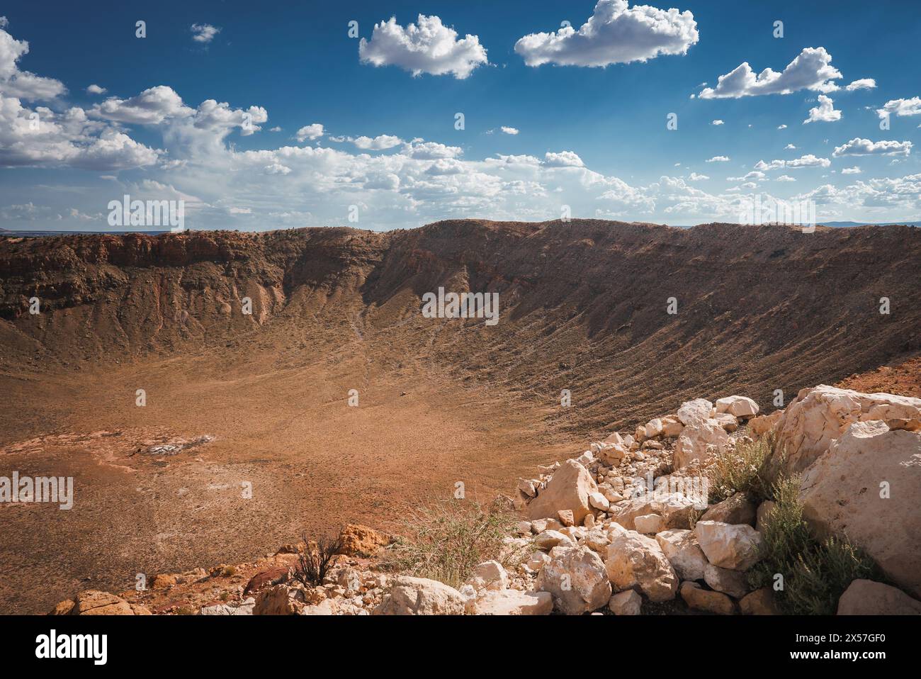 Panoramic View of Meteor Crater, Barringer Crater in Arizona, USA Stock ...