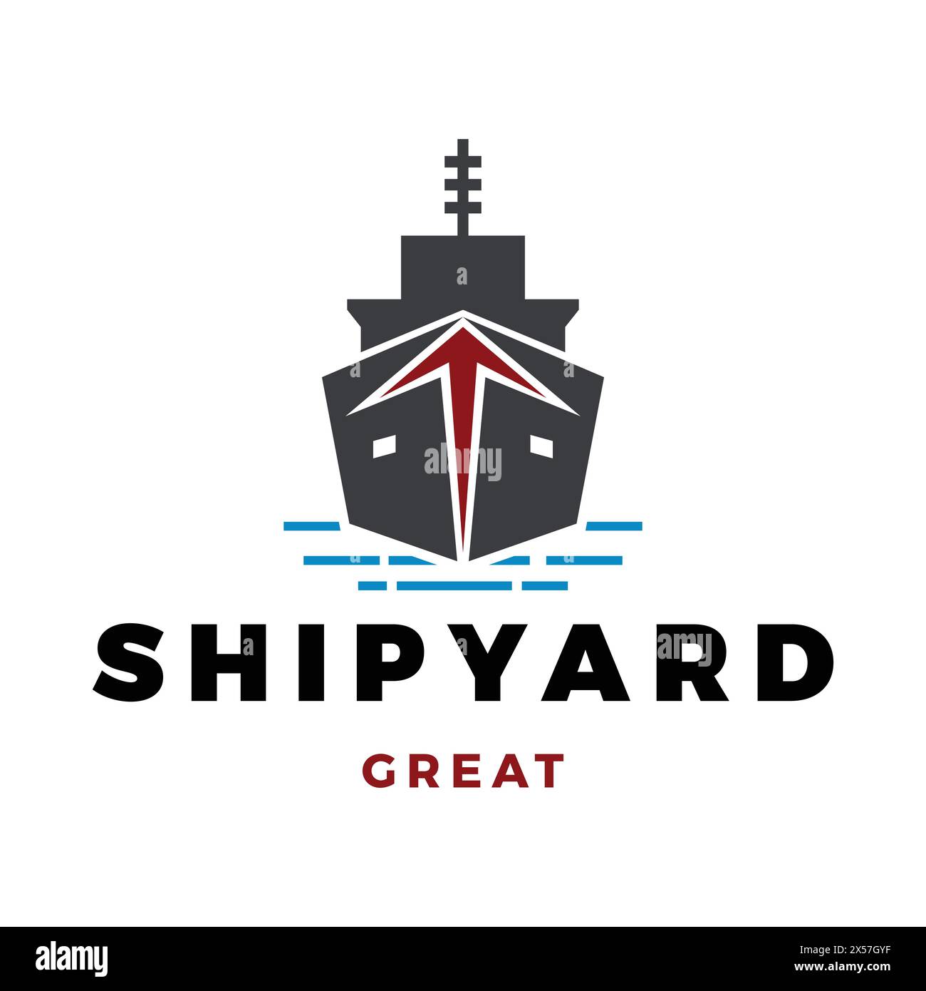 Shipyard Icon Logo Design Template Stock Vector Image & Art - Alamy
