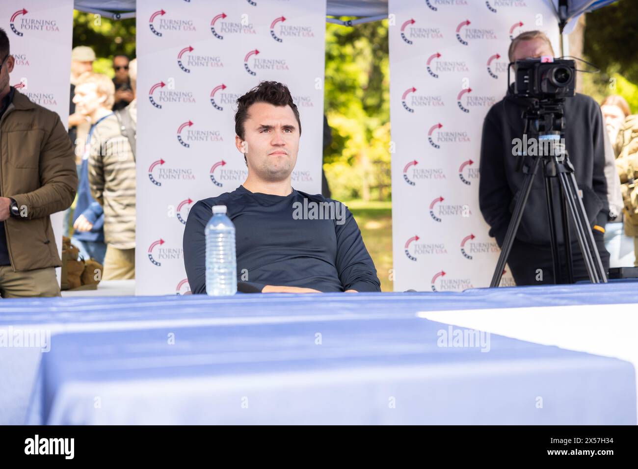 Charlie Kirk Tells Students to "Change His Mind" at the University of Washington Stock Photo - Alamy