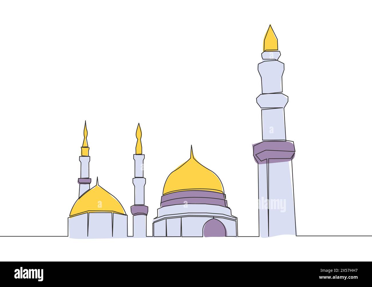 Nabawi mosque pray Stock Vector Images - Alamy