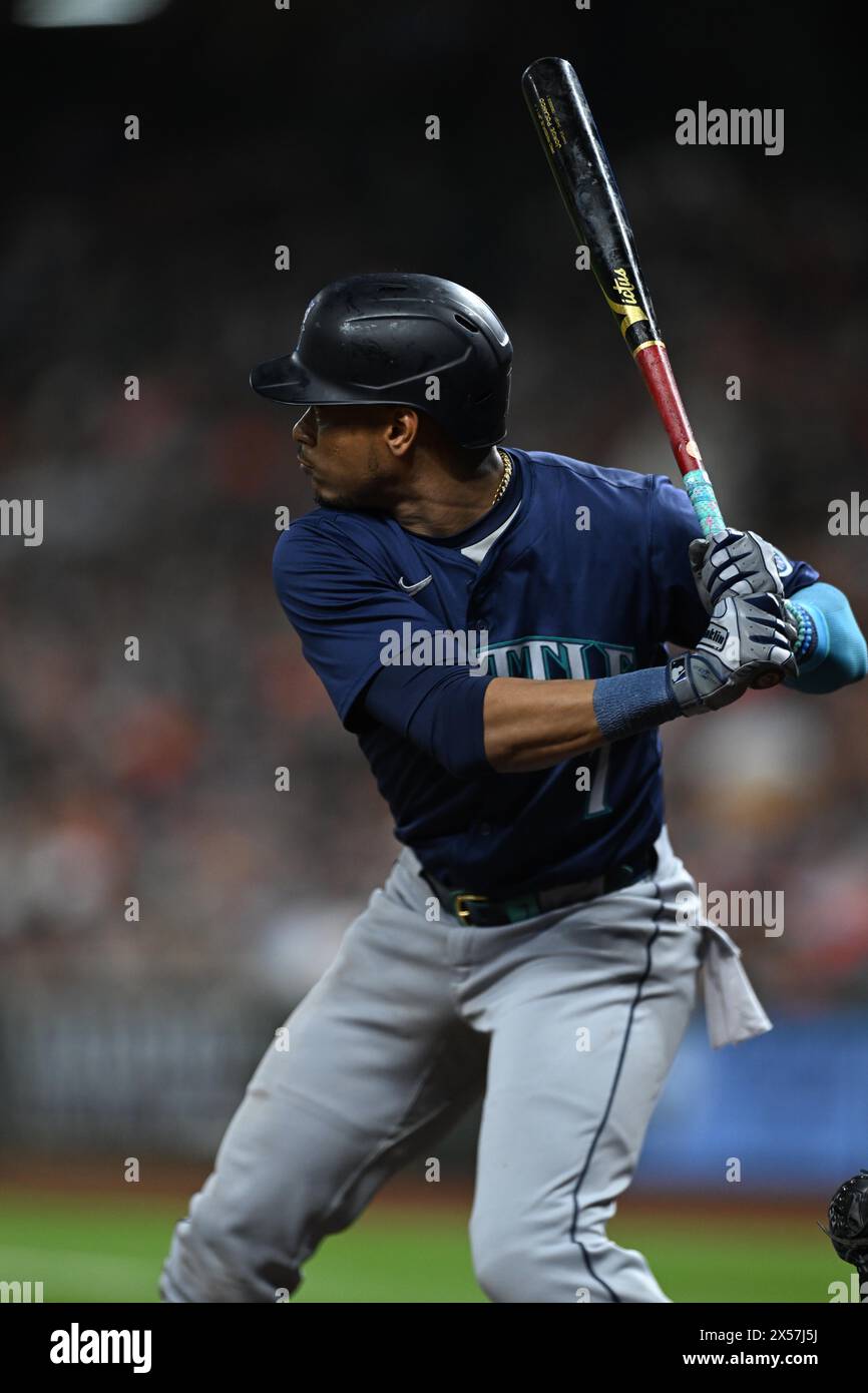 Seattle Mariners second base Jorge Polanco (7) in the top of the fifth ...