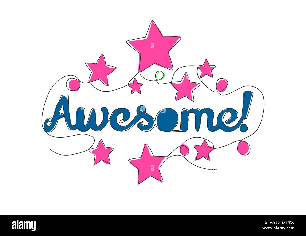 One single line drawing of inspirational motivational typography quote ...