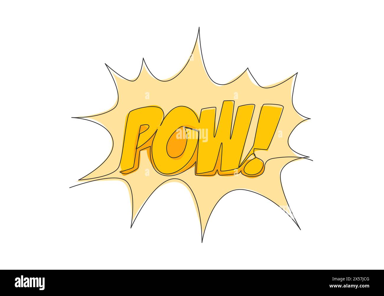 One continuous line drawing of comical cute and cool typography quote ...