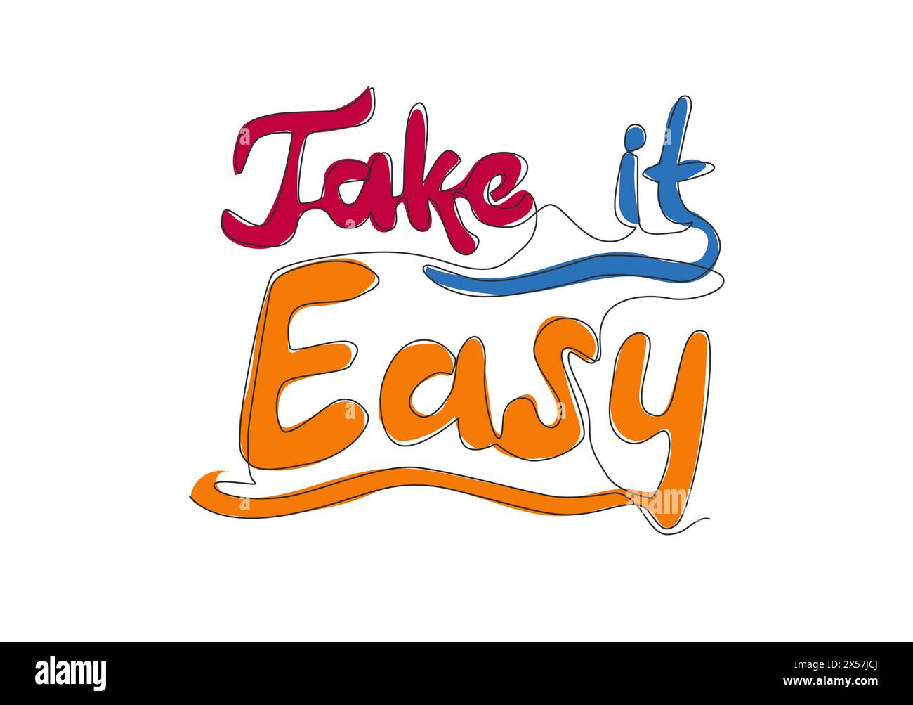 One single line drawing of motivational and inspirational typography ...