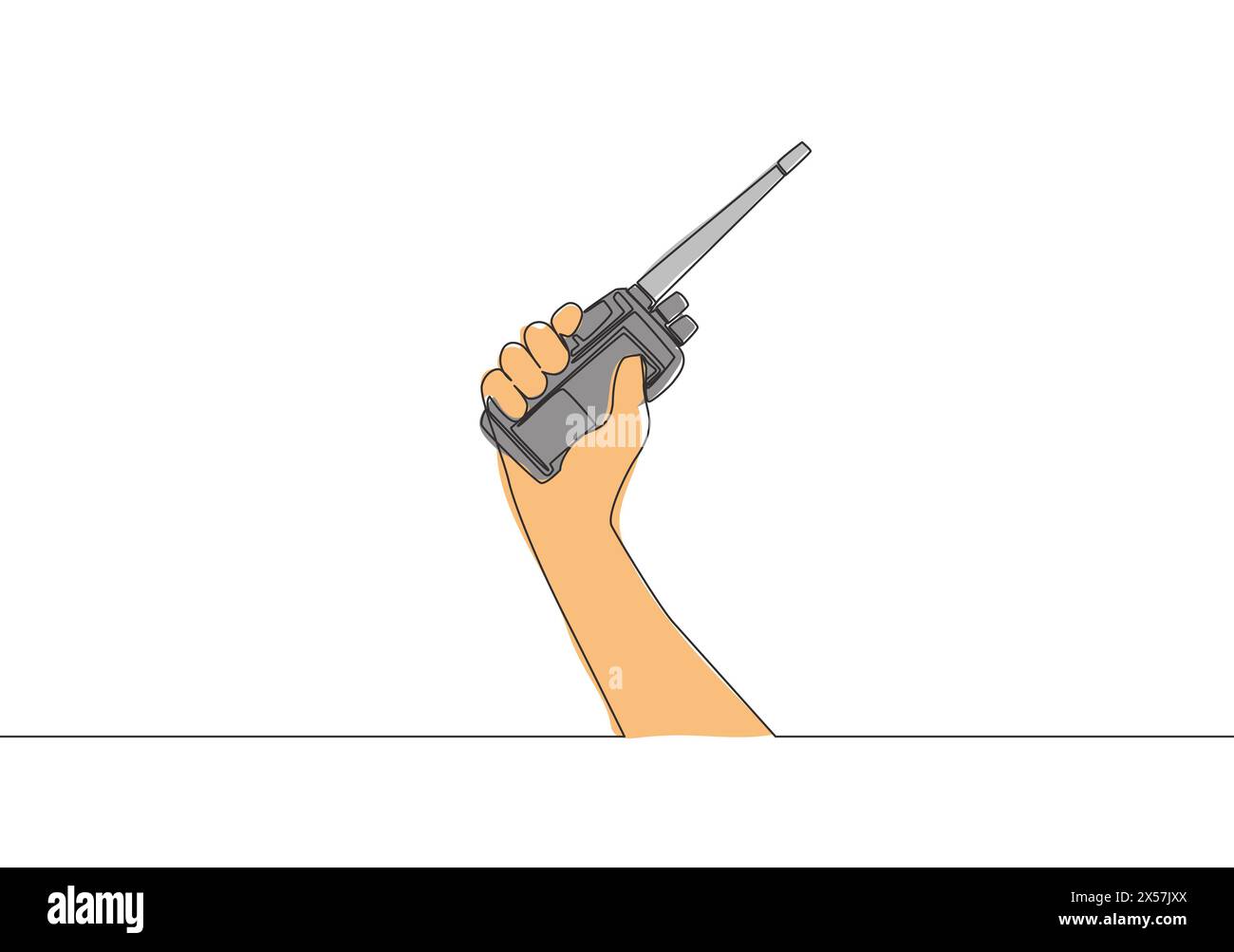 Hand holding walkie talkie Stock Vector Images - Alamy