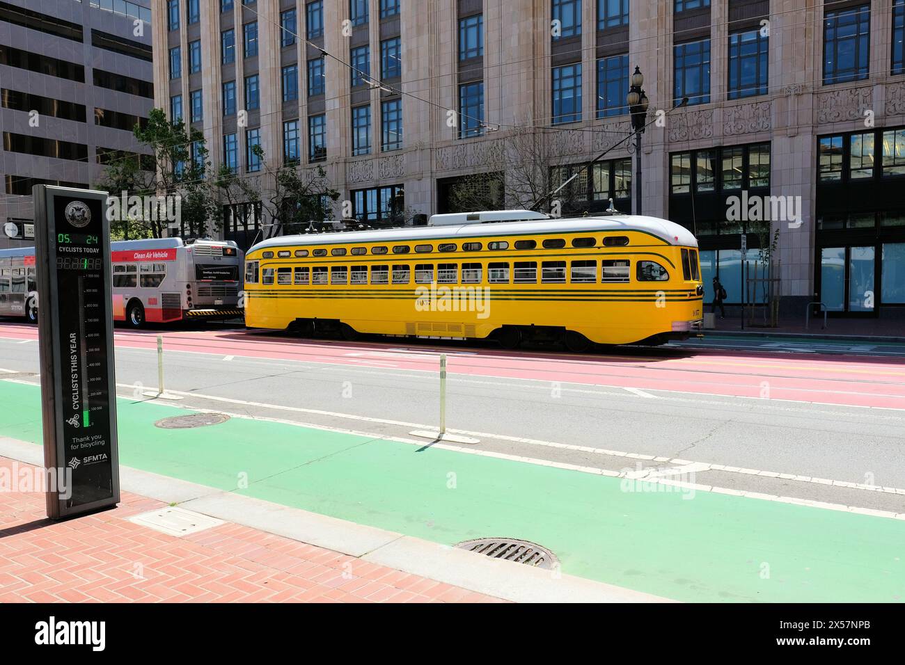 No. 1057 historic streetcar part of the vintage vehicle MUNI transit ...