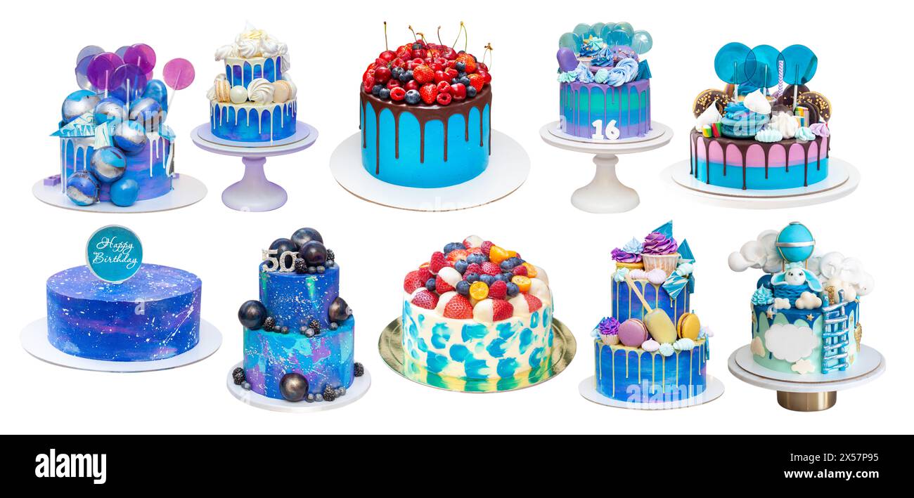 Beautiful celebration cakes different Cut Out Stock Images & Pictures ...