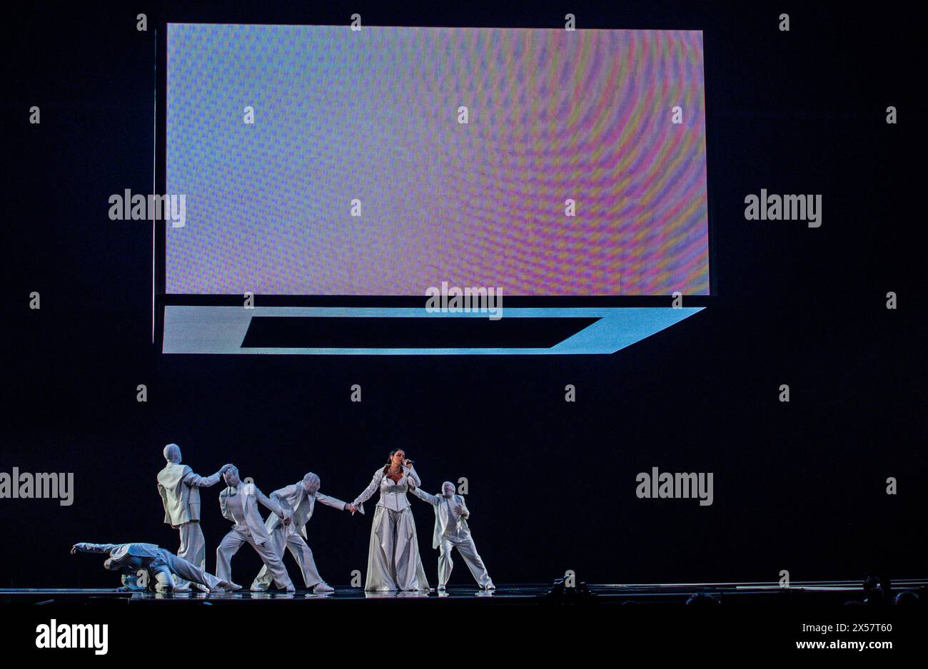 07 May 2024, Sweden, Malmö: Iolanda from Portugal with the song "Grito ...