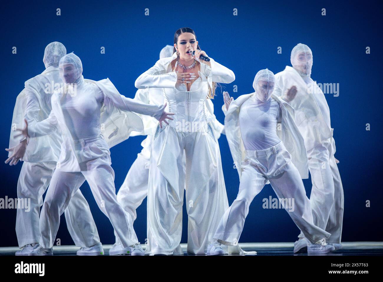 07 May 2024, Sweden, Malmö: Iolanda from Portugal with the song "Grito ...