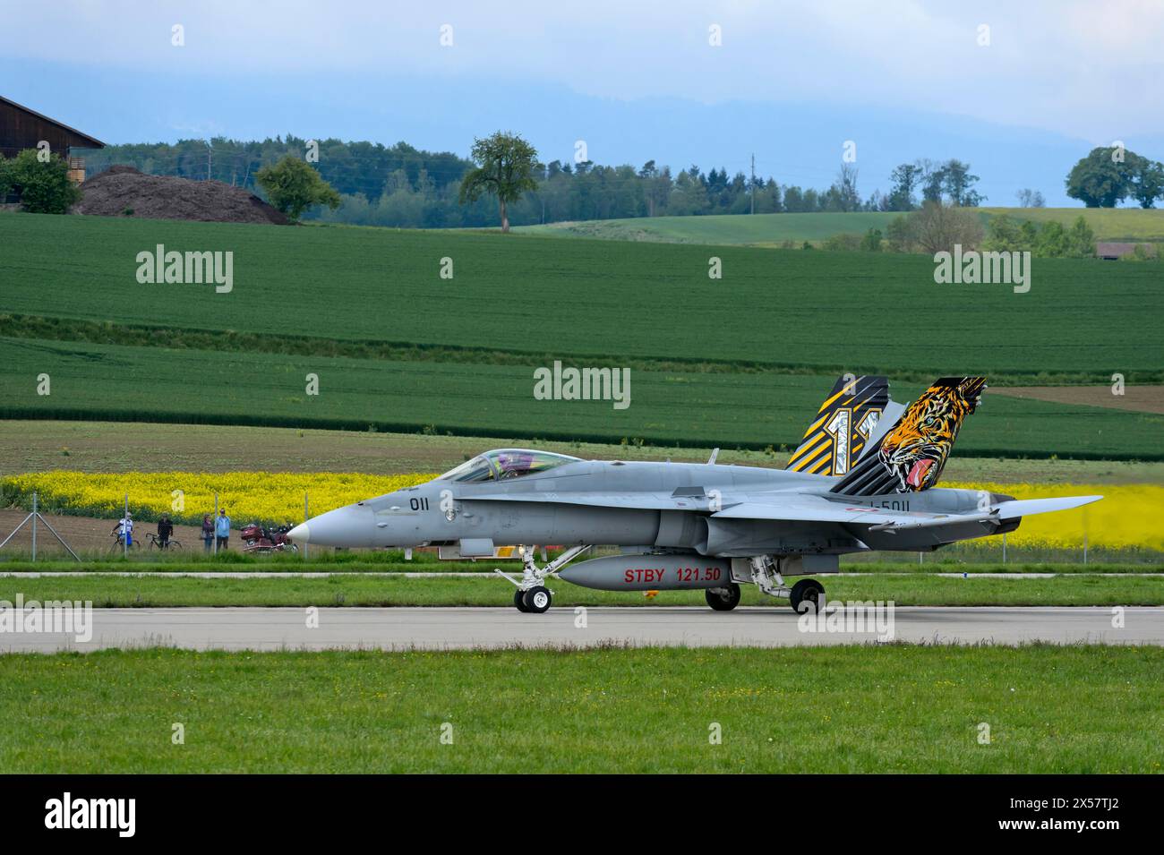 Swiss Air Force squadron aircraft J-5011 of the type McDonnell Douglas ...