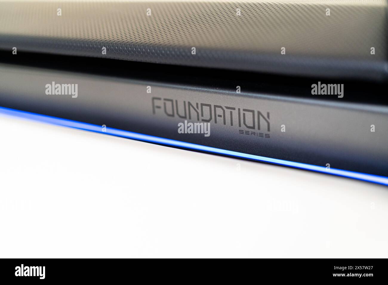 Close-Up of the Foundation Series Label on a Tesla Cybertruck Stock ...