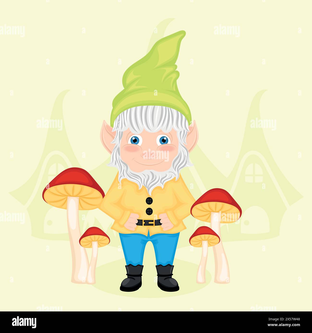 Cute garden gnome character cartoon Vector Stock Vector Image & Art - Alamy
