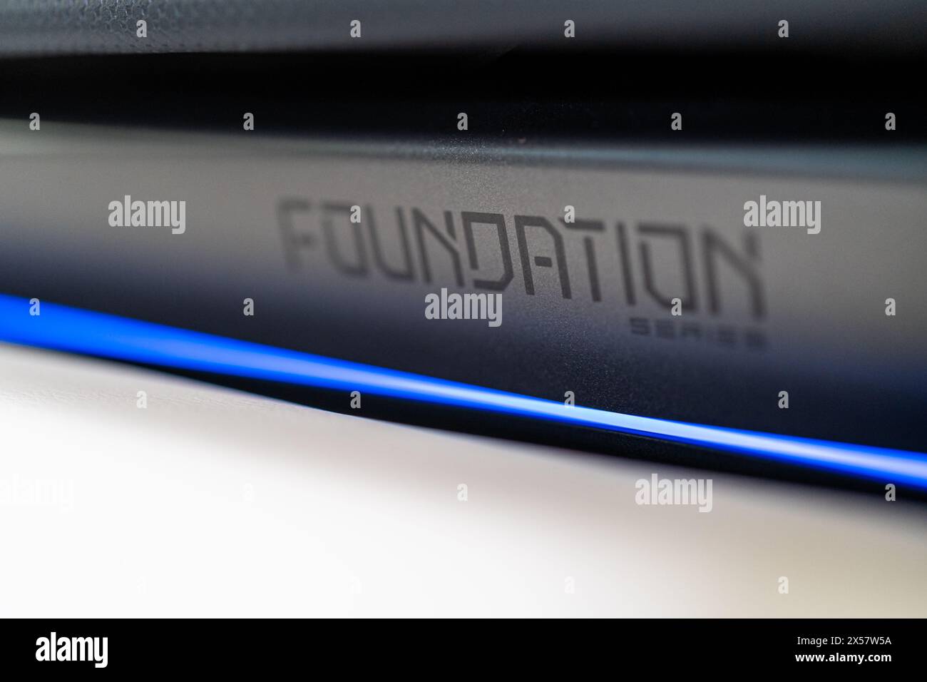 Close-Up of the Foundation Series Label on a Tesla Cybertruck Stock ...