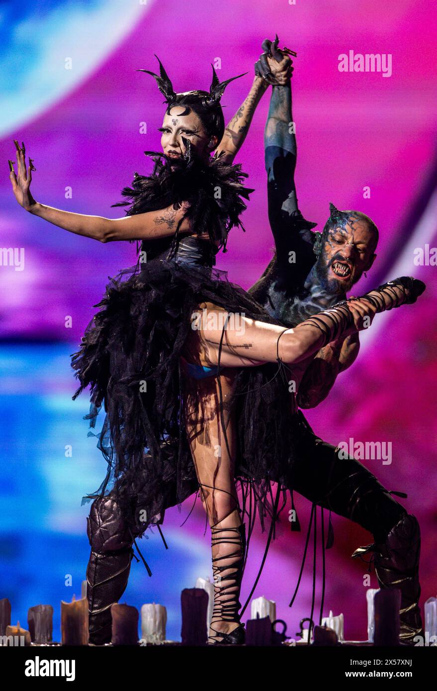 07 May 2024, Sweden, Malmö: Bambie Thug from Ireland with the song ...