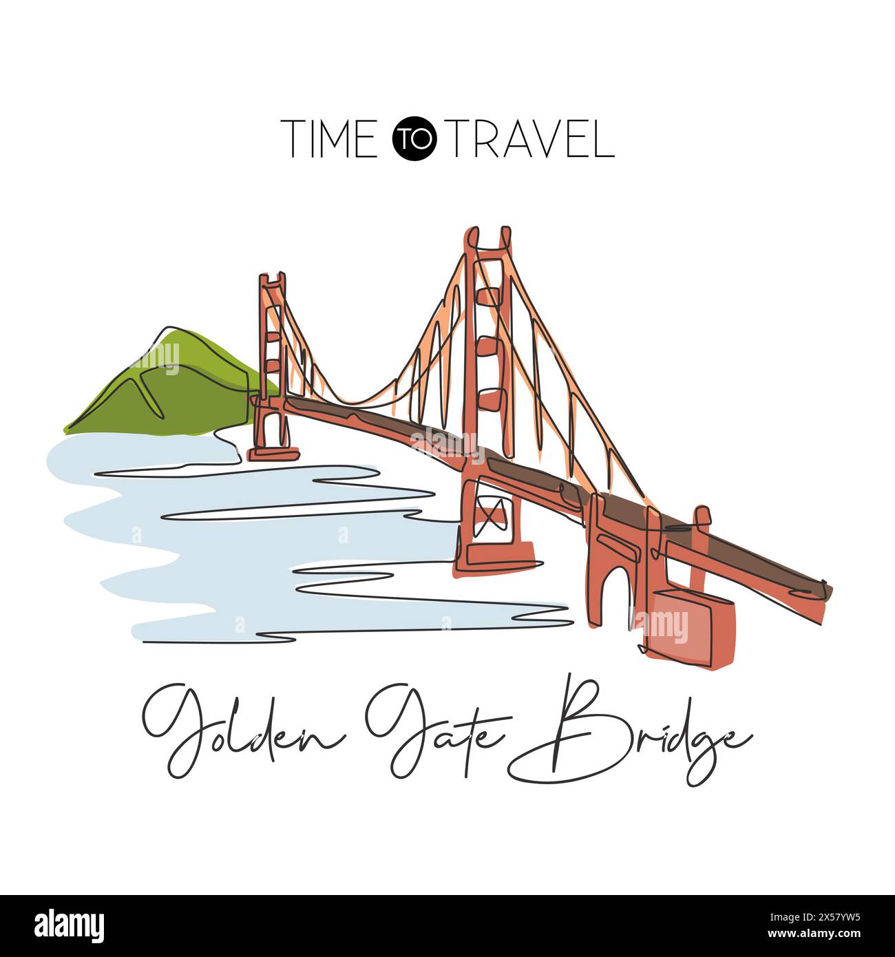 Drawing Of The San Fran Bridge Golden Gate Bridge San Francisco