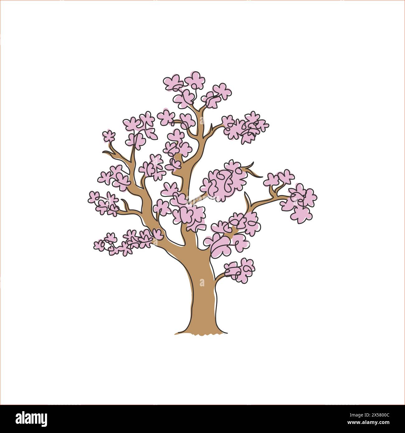 Sakura national flower japan beautiful Stock Vector Images - Alamy