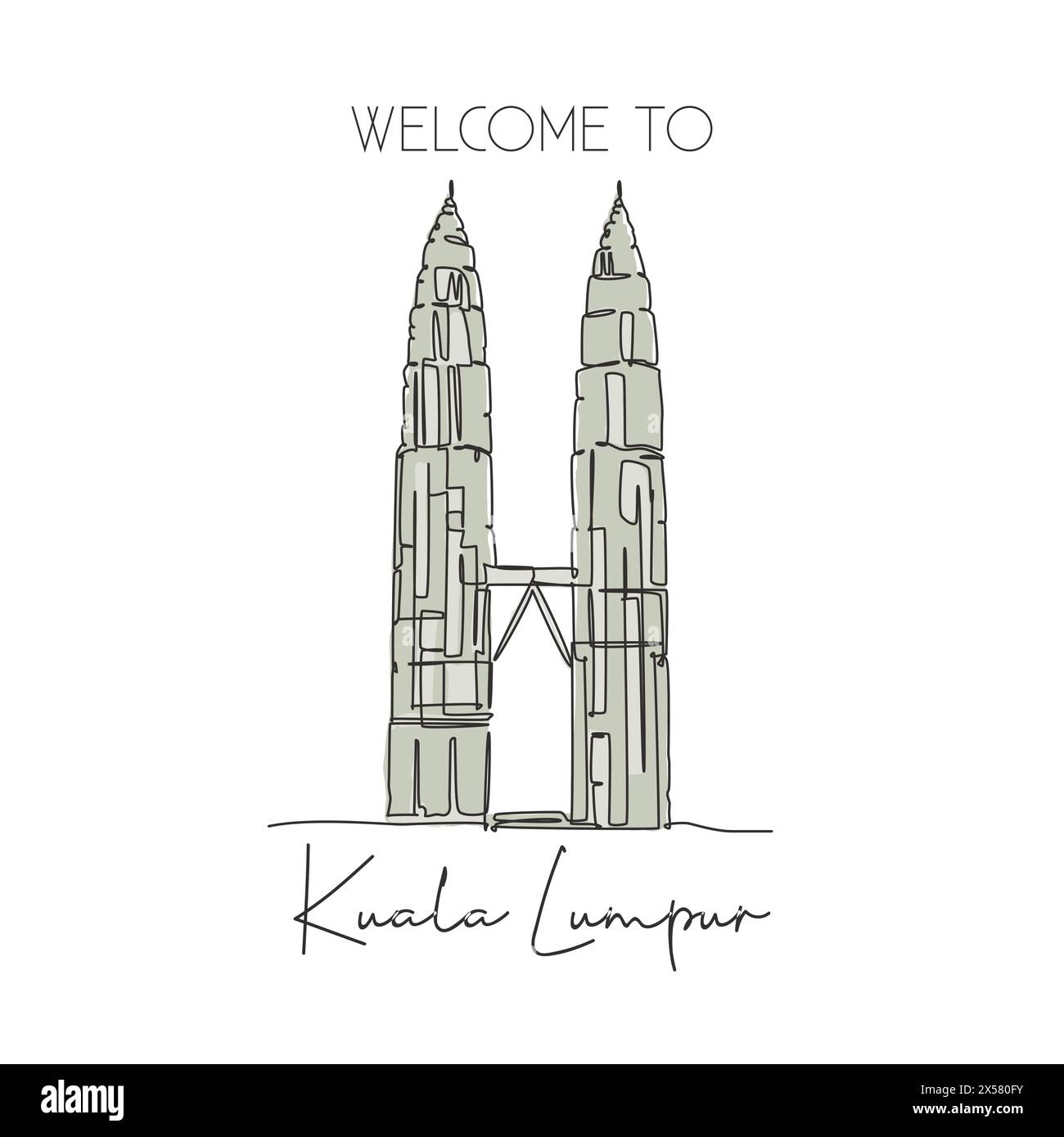 Klcc view Stock Vector Images - Alamy