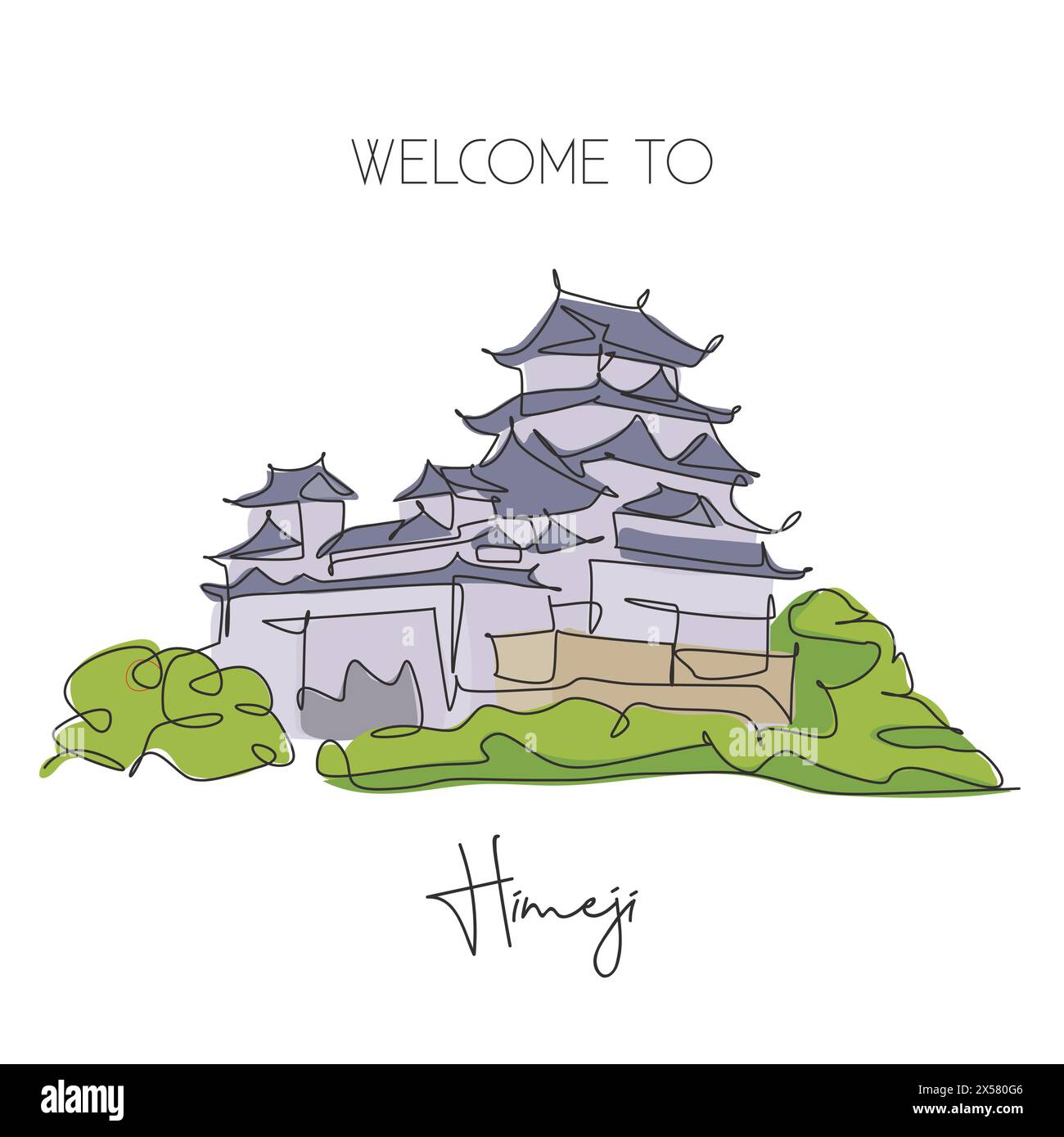 Kyoto historic landmark Stock Vector Images - Alamy