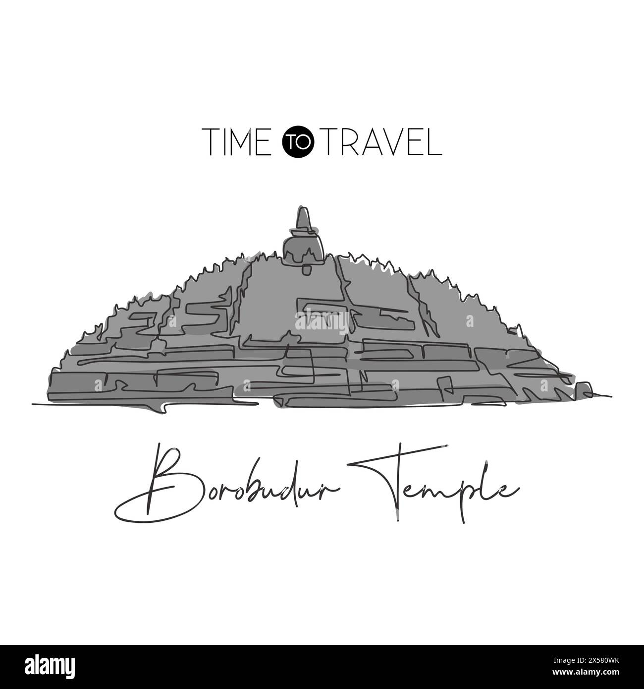 Travel indonesia illustration in Black and White Stock Photos & Images ...