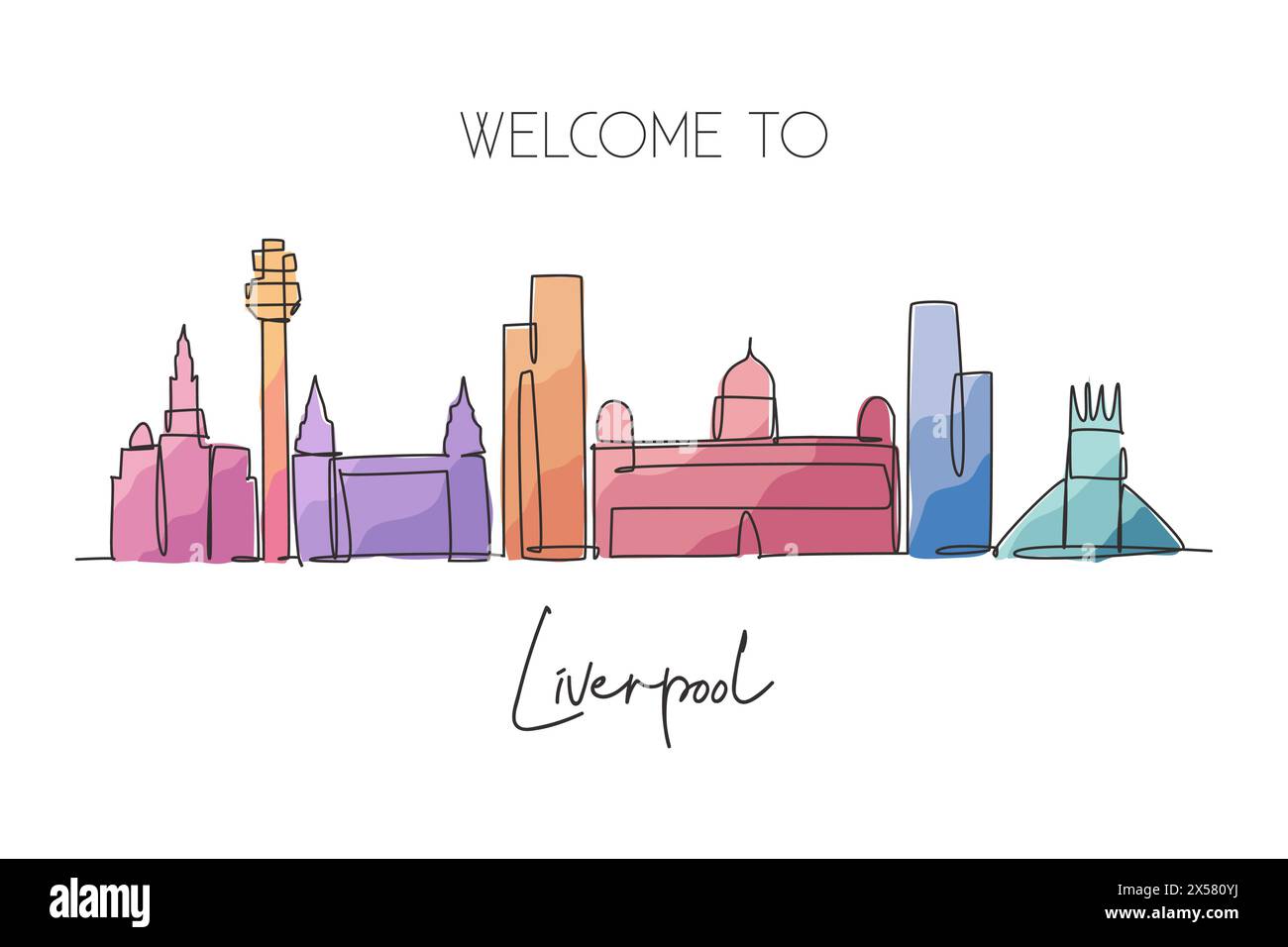 Liverpool liver building waterfront Cut Out Stock Images & Pictures - Alamy