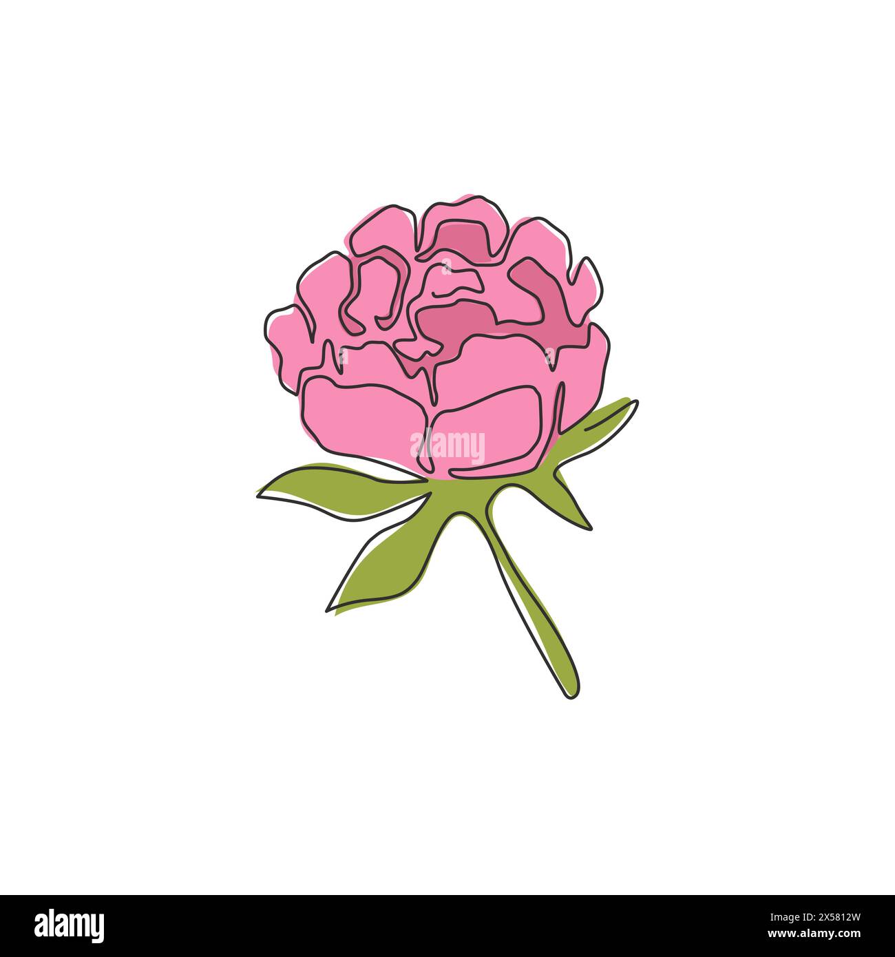 One Continuous Line Drawing Of Beauty Fresh Perennial Plant Wall Decor