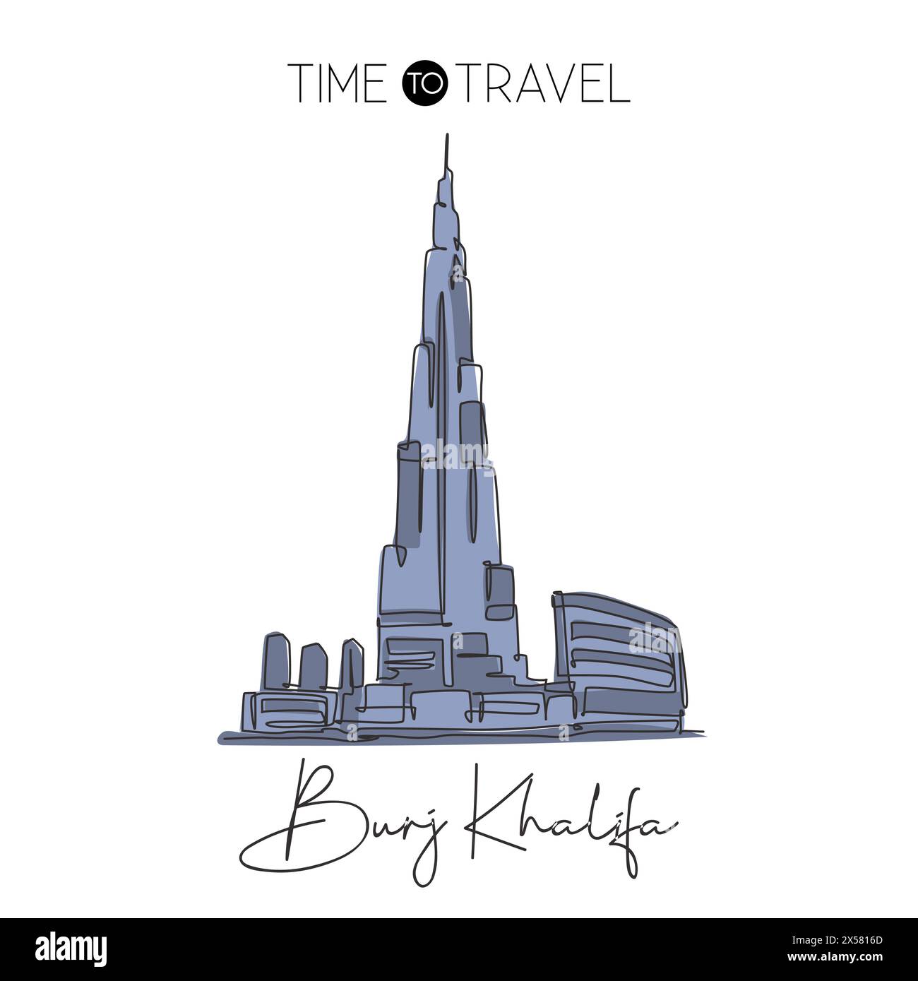 Burj khalifa tallest building in Stock Vector Images - Alamy