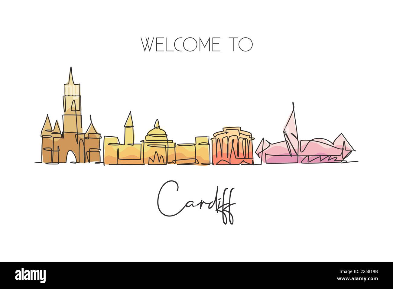 Cardiff castle wall Stock Vector Images - Alamy