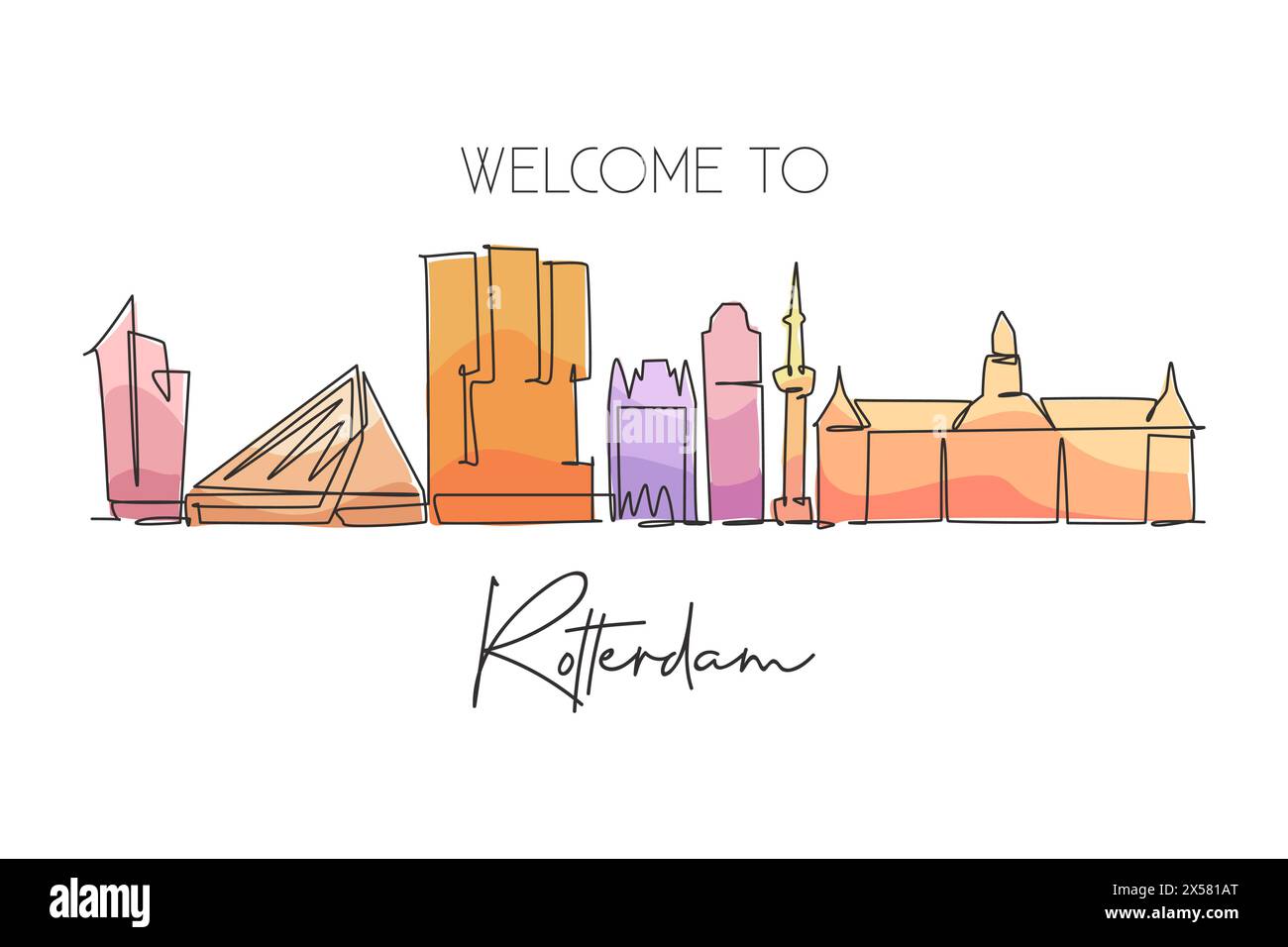 Erasmusbrug Stock Vector Images - Alamy