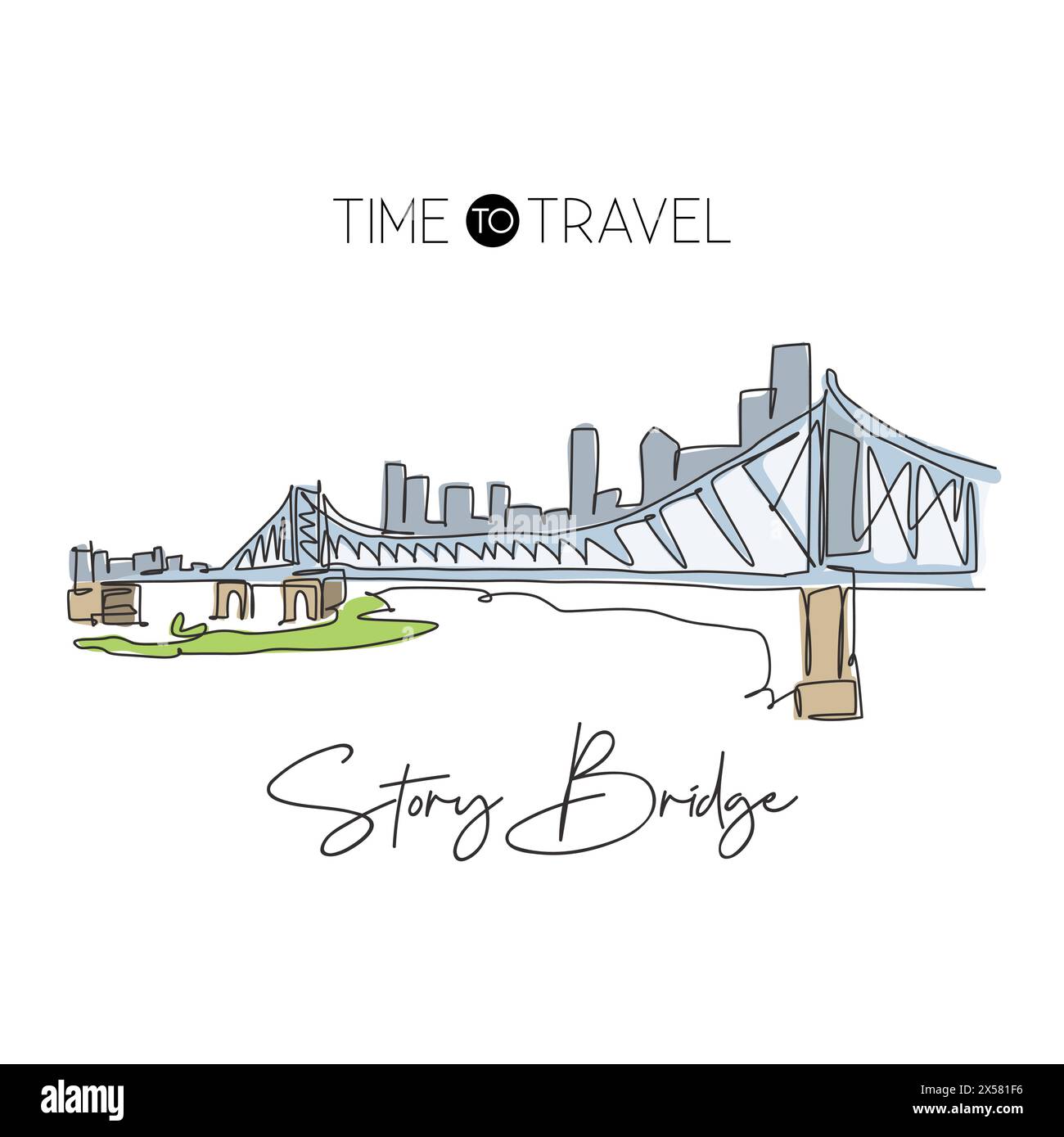 Landmark bridge aerial Stock Vector Images - Alamy