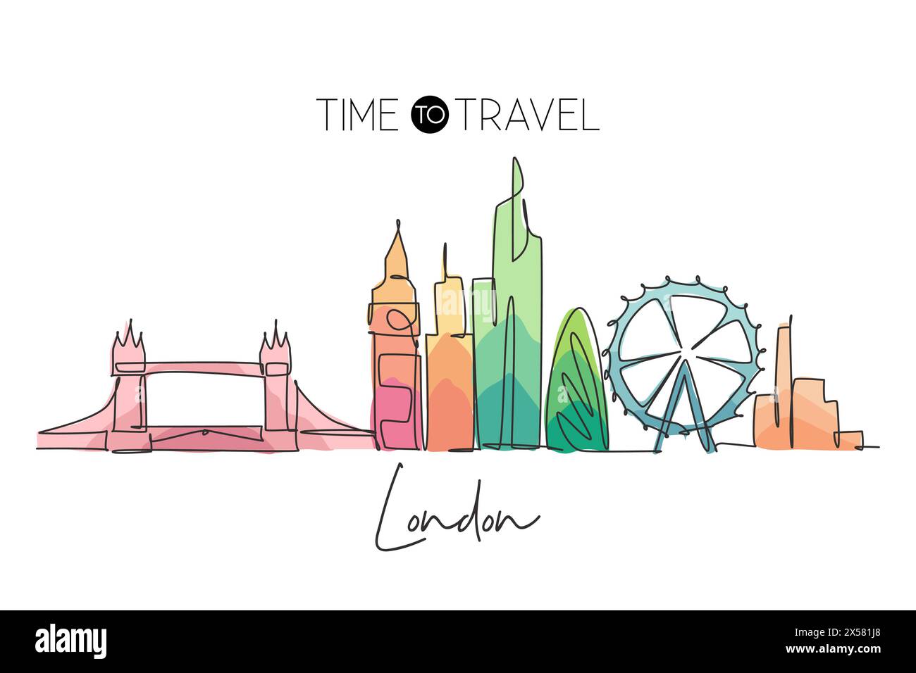 London best view Stock Vector Images - Alamy