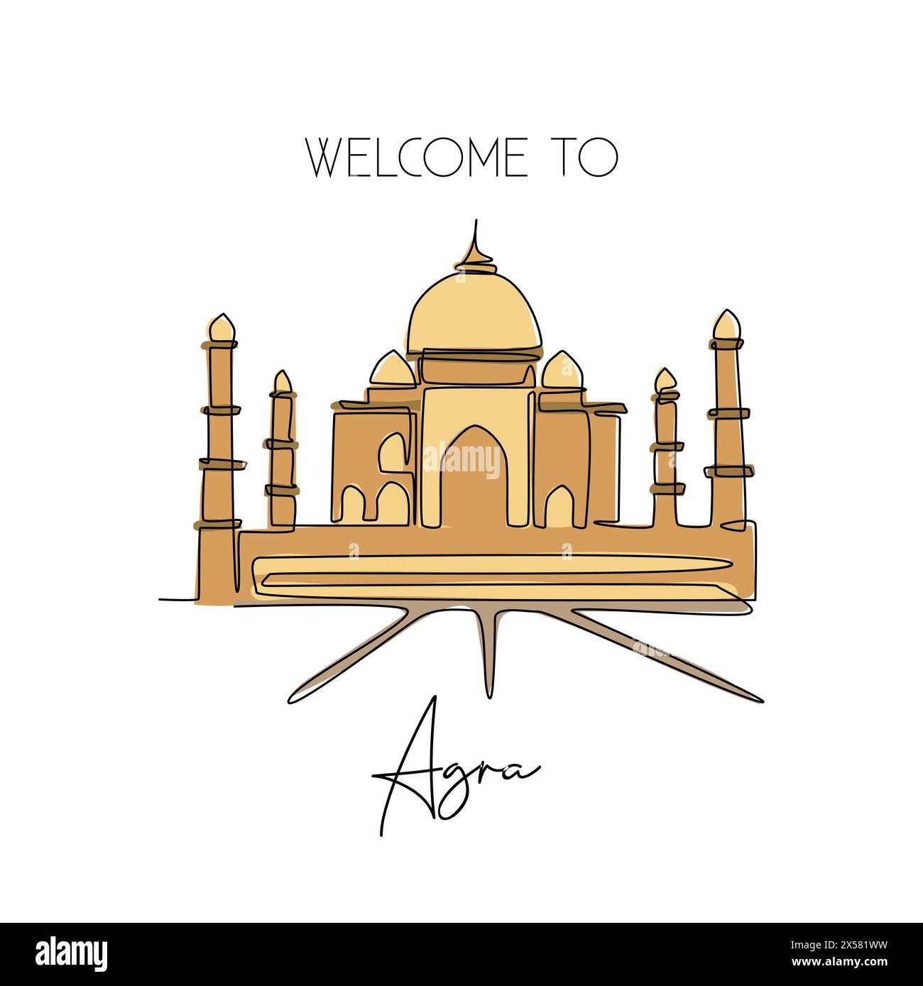 Taj mahal drawing hi-res stock photography and images - Alamy