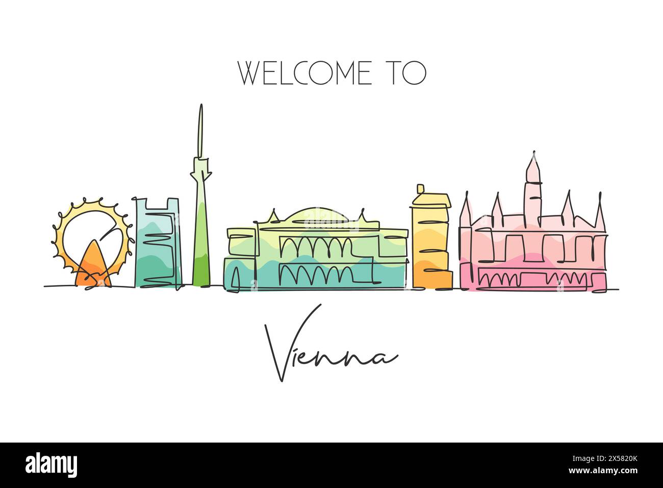 Vienna old city wall Stock Vector Images - Alamy