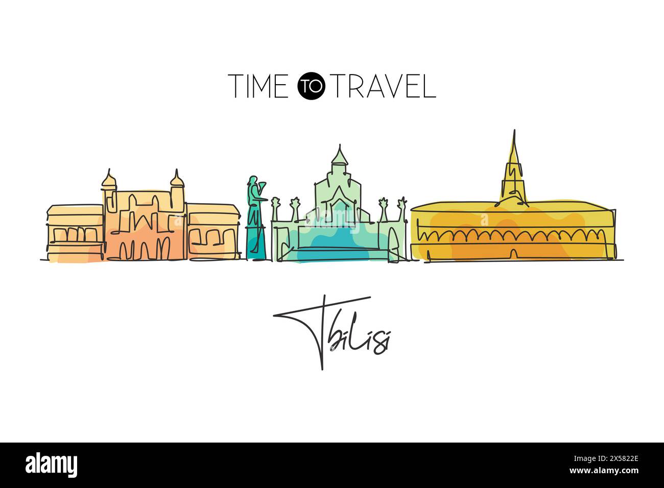 Georgian town center Stock Vector Images - Alamy