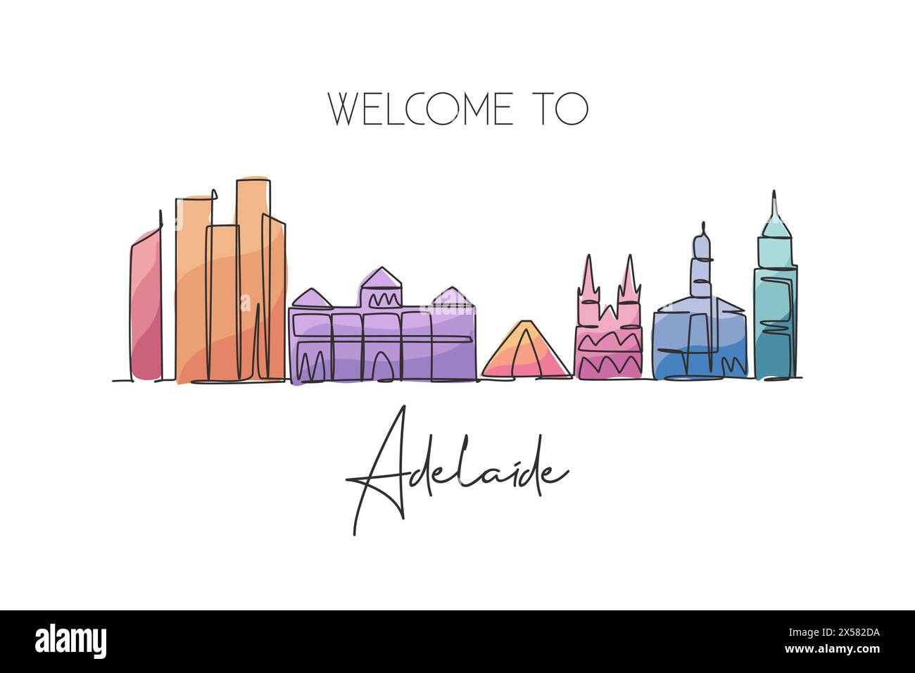 Adelaide city centre Stock Vector Images - Alamy