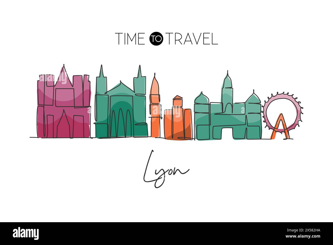 Lyon architecture Stock Vector Images - Alamy