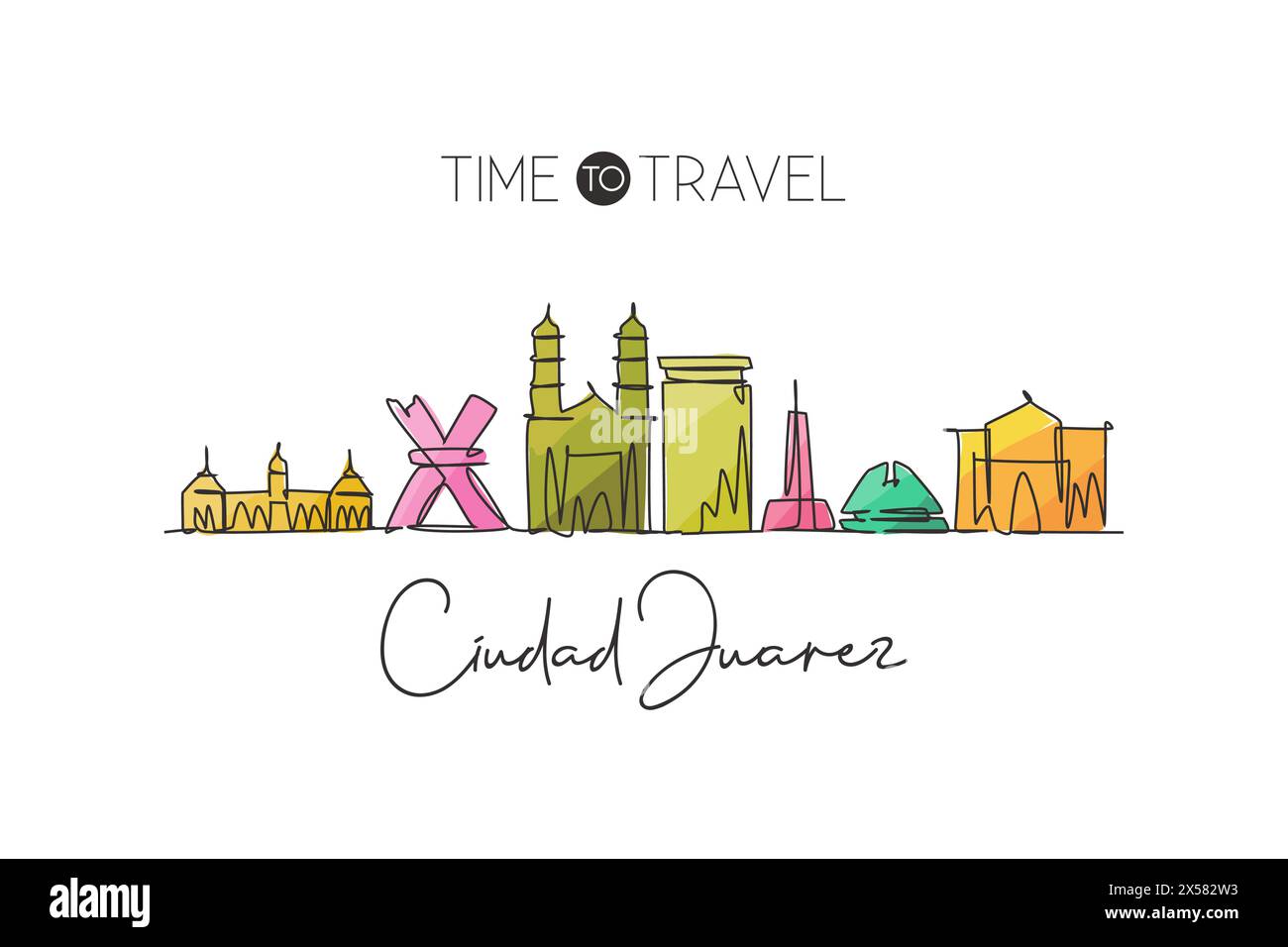 Historical view mexico city Stock Vector Images - Alamy