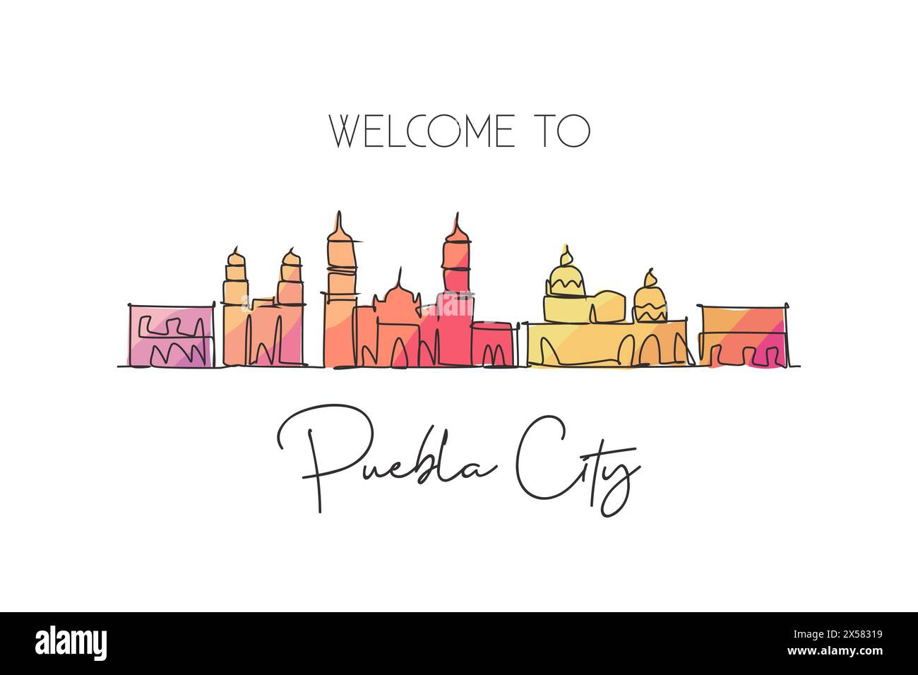 Puebla outline hi-res stock photography and images - Alamy