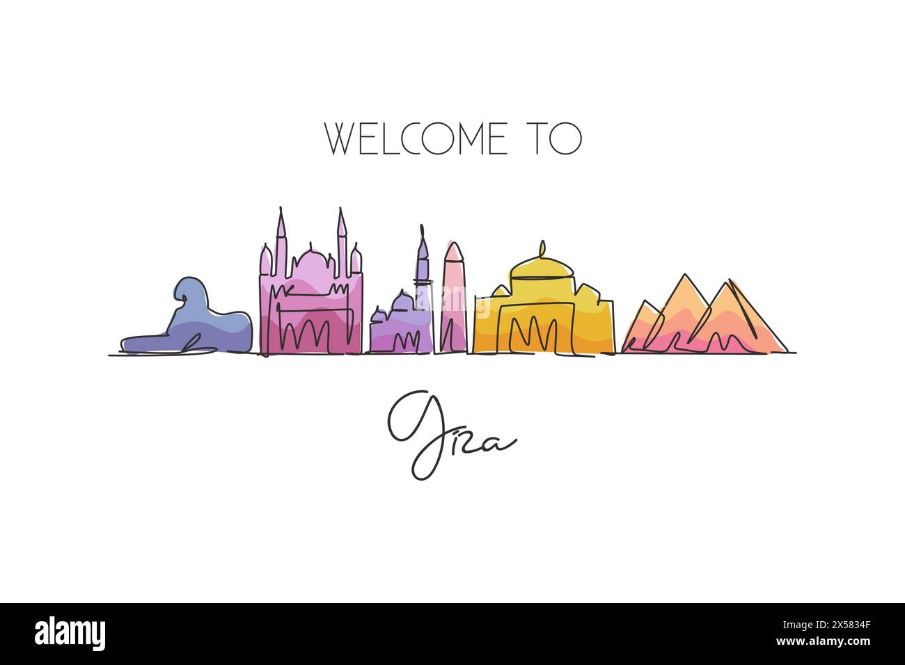 Giza drawing hi-res stock photography and images - Alamy