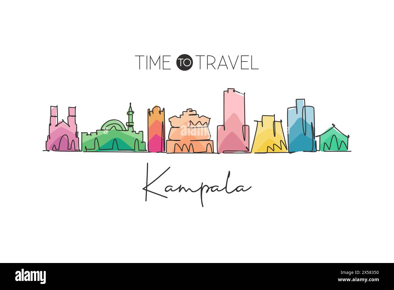 Kampala city downtown Stock Vector Images - Alamy