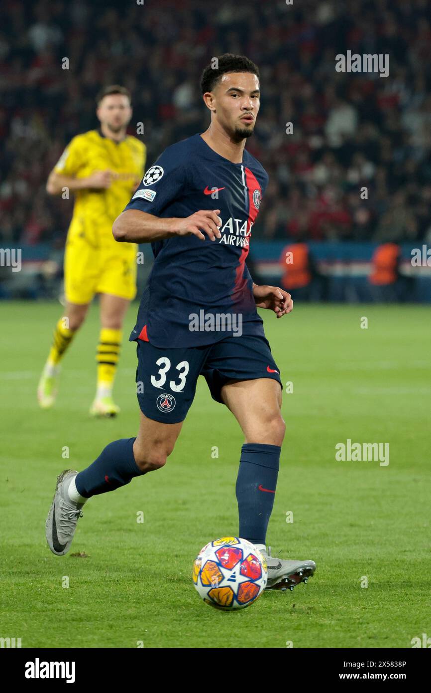 Paris, France. 07th May, 2024. Warren Zaire-Emery of PSG during the ...