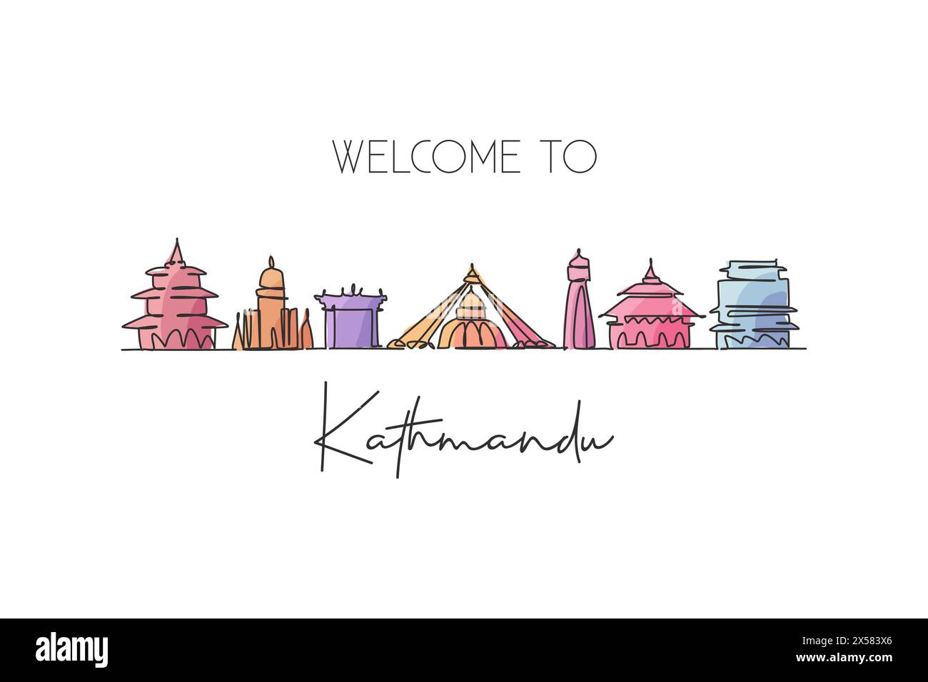 Kathmandu valley Stock Vector Images - Alamy