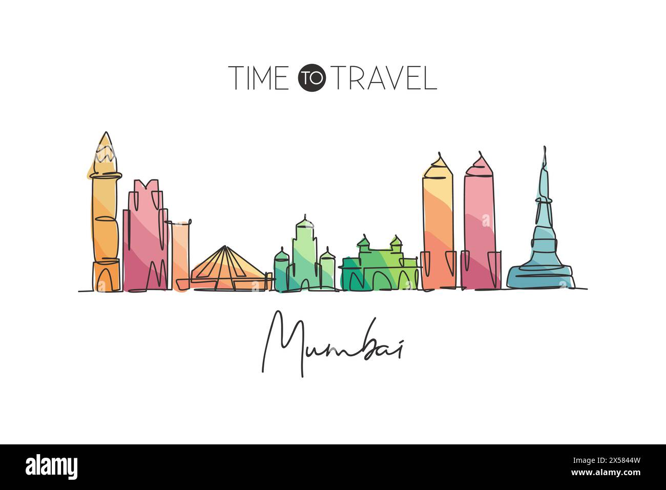India mumbai architecture urban Stock Vector Images - Alamy